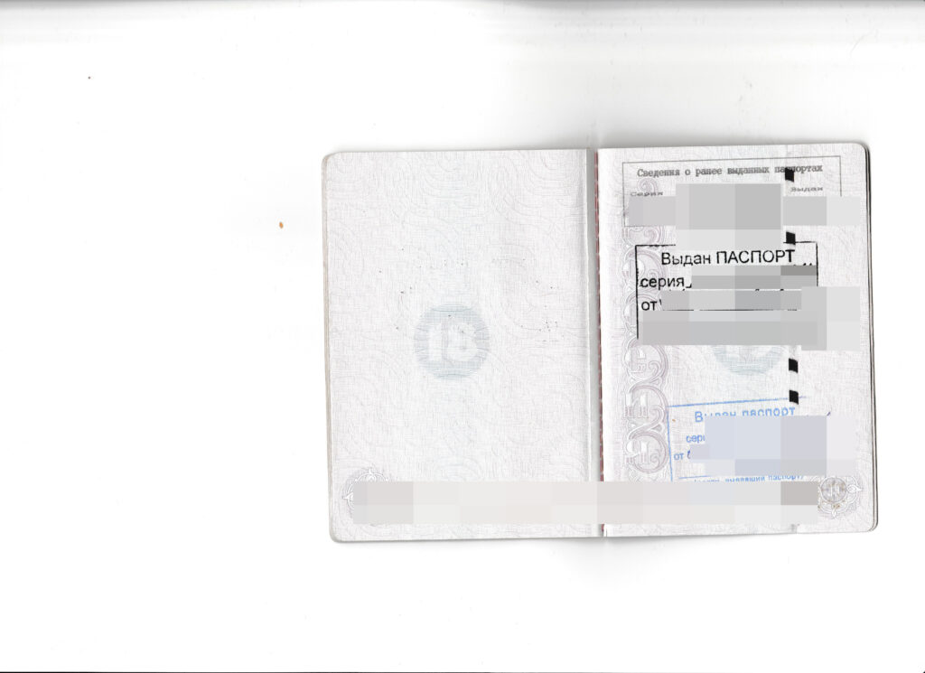 Inlandspass (Russland) - Übersetzungsmuster